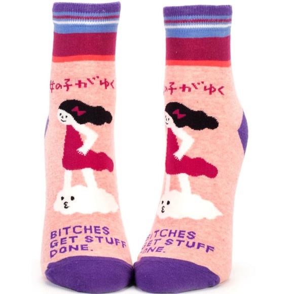 Blue Q | Accessories | Nwt Btches Get Stuff Done Funny Socks | Poshmark